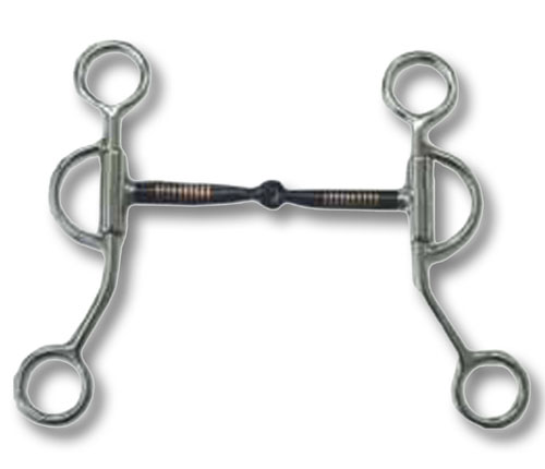 MORSO AMERICANO SNODATO IMBOCCATURA FERRO NERO INSERTI IN RAME - MySelleria