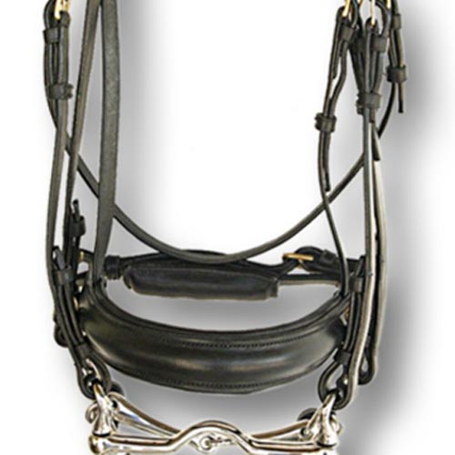 BRIGLIA DA DRESSAGE PER MORSO E FILETTO DASLO IN CUOIO - MySelleria