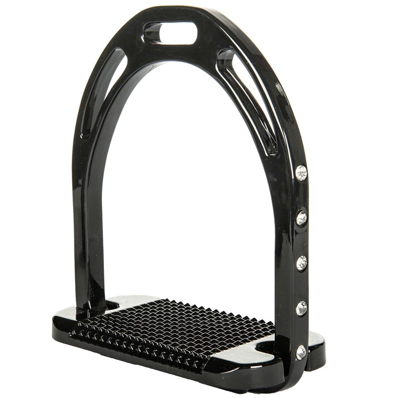 STAFFE INGLESI IN METALLO VERNICIATO CON DECORI STRASS - MySelleria